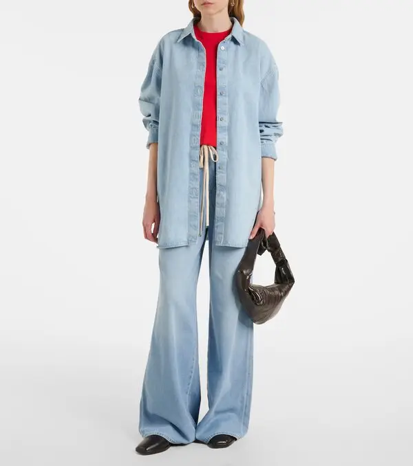 7 For All Mankind High-rise Wide-leg Pull-on Jeans - Blue