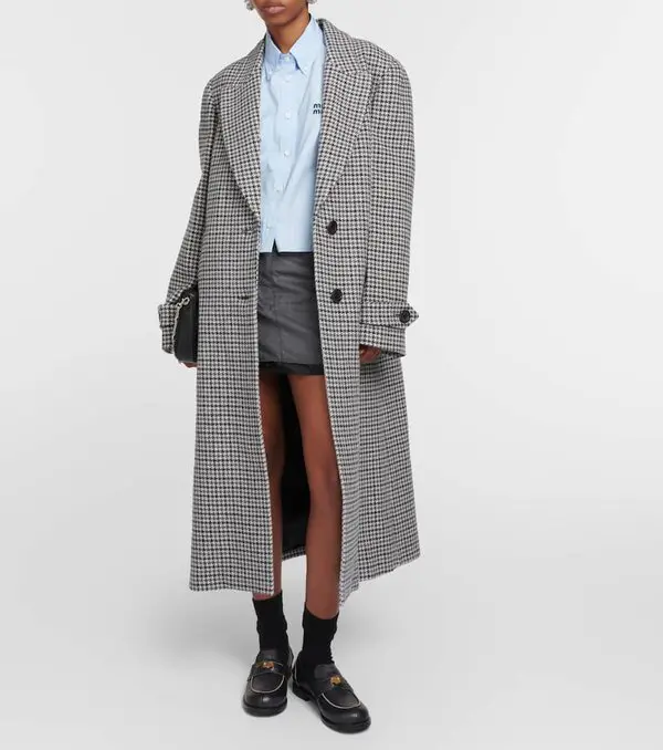 Miu Miu Single-breasted Virgin Wool Coat