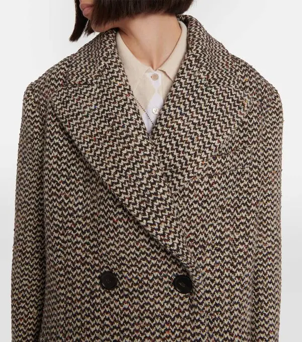 Miu Miu Wool And Silk-blend Bouclé Coat