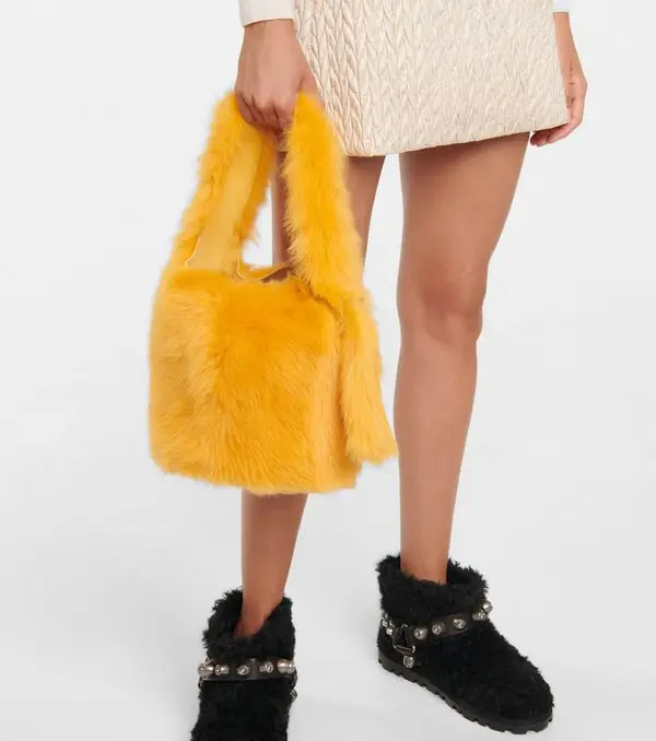 Miu Miu Shearling Shoulder Bag