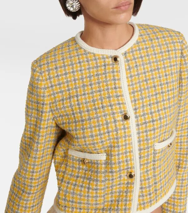 Miu Miu Single-breasted Bouclé Jacket