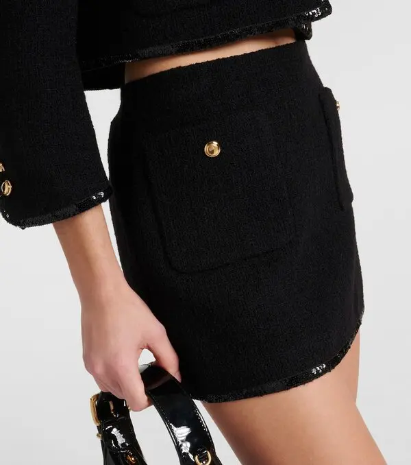 Miu Miu Wool-blend Miniskirt
