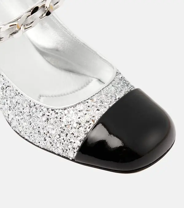 Miu Miu Glitter Mary Jane Pumps