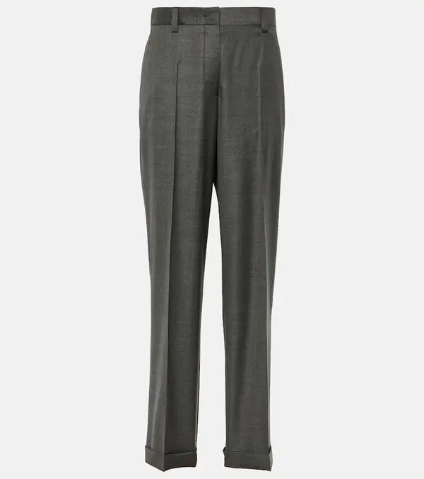 Miu Miu Low-rise Wool Straight Pants