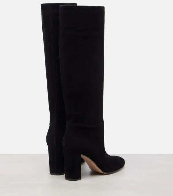 GIANVITO ROSSI Glen 85 Suede Knee-high Boots - Black