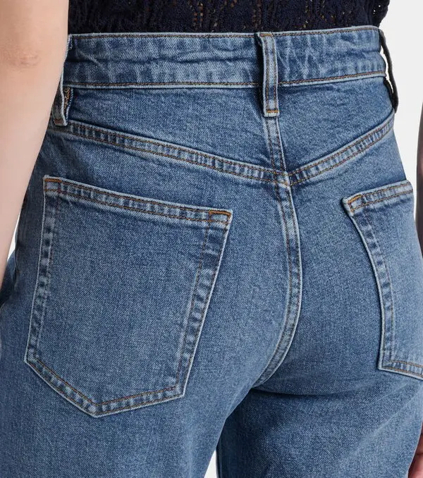 FRAME Ruler Cropped Straight Jeans