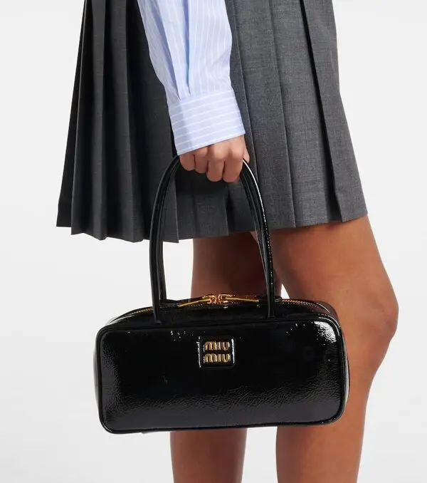 Miu Miu Patent Leather Top Handle Bag