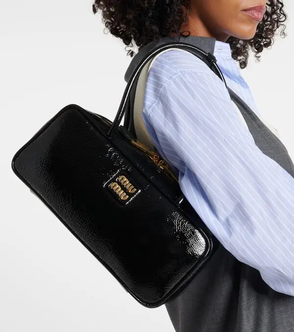 Miu Miu Patent Leather Top Handle Bag
