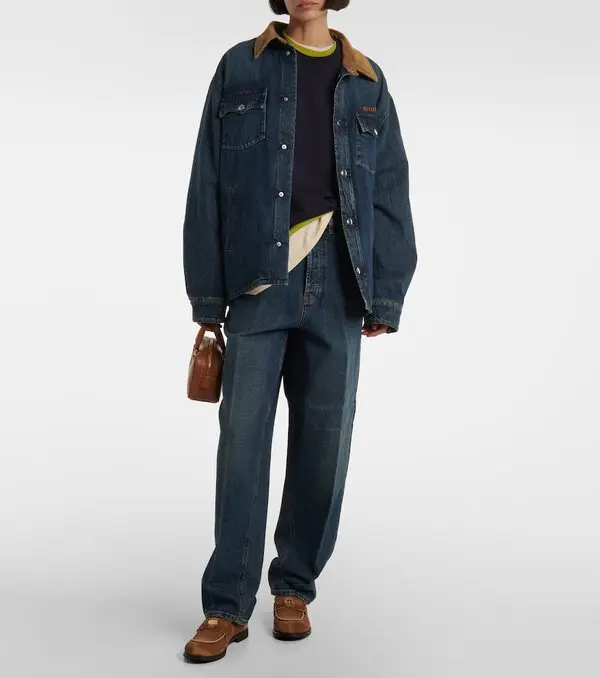 Miu Miu Denim Trucker Jacket - Blue | Editorialist