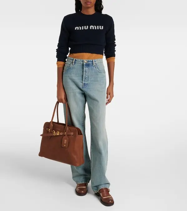 Miu Miu Aventure Medium Leather Tote