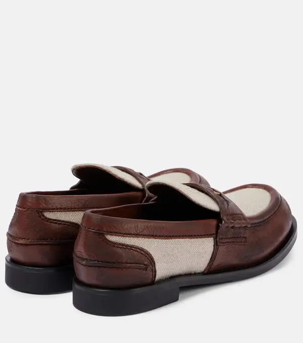 Miu Miu Leather-trimmed Loafers