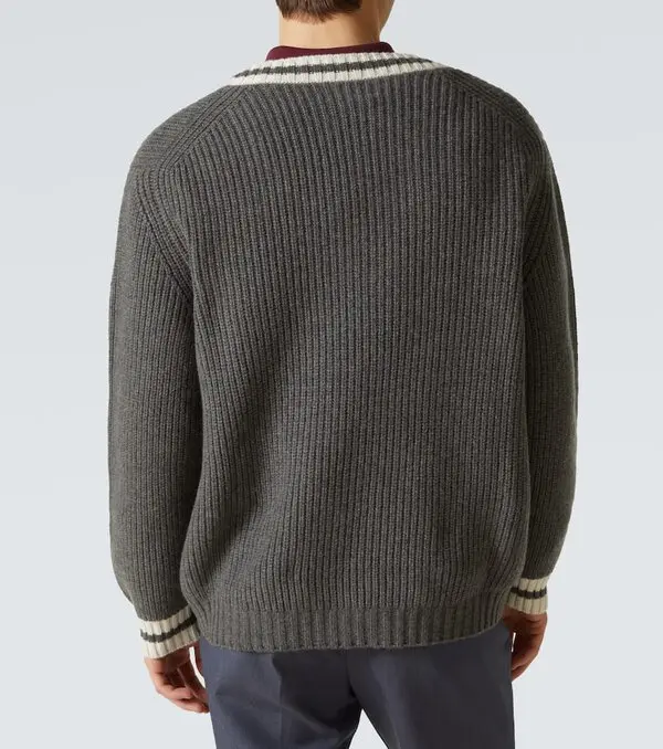 Miu Miu Ribbed-knit Wool And Cashmere Sweater