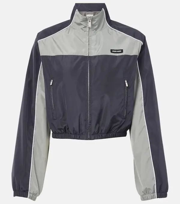 Miu Miu Technical Cropped Track Jacket
