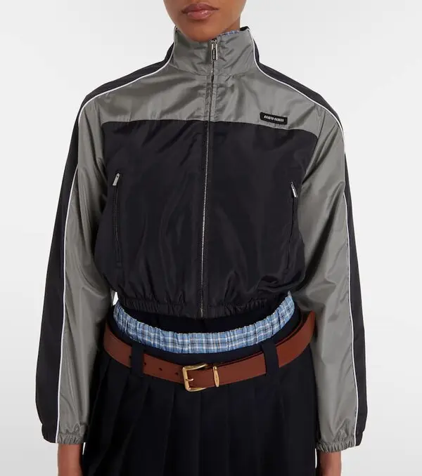 Miu Miu Technical Cropped Track Jacket