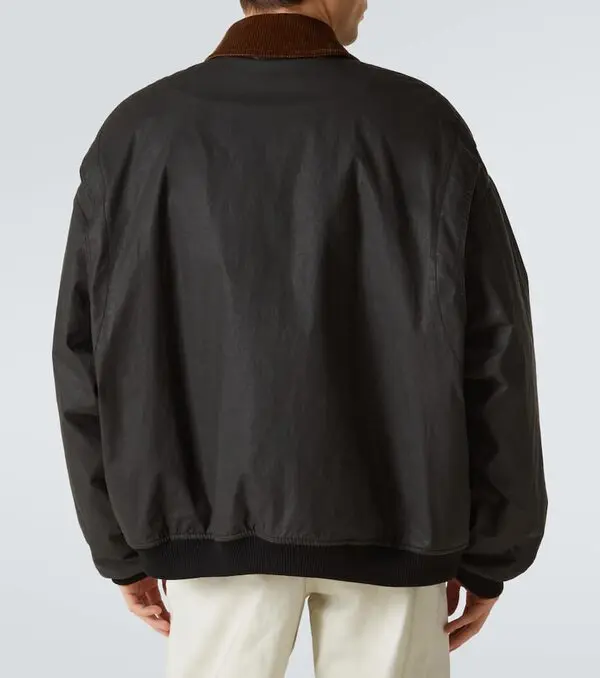 Miu Miu Coated Cotton Poplin Bomber Jacket