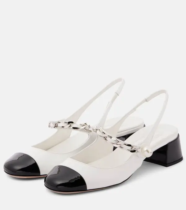 Miu Miu Patent Leather Slingback Pumps