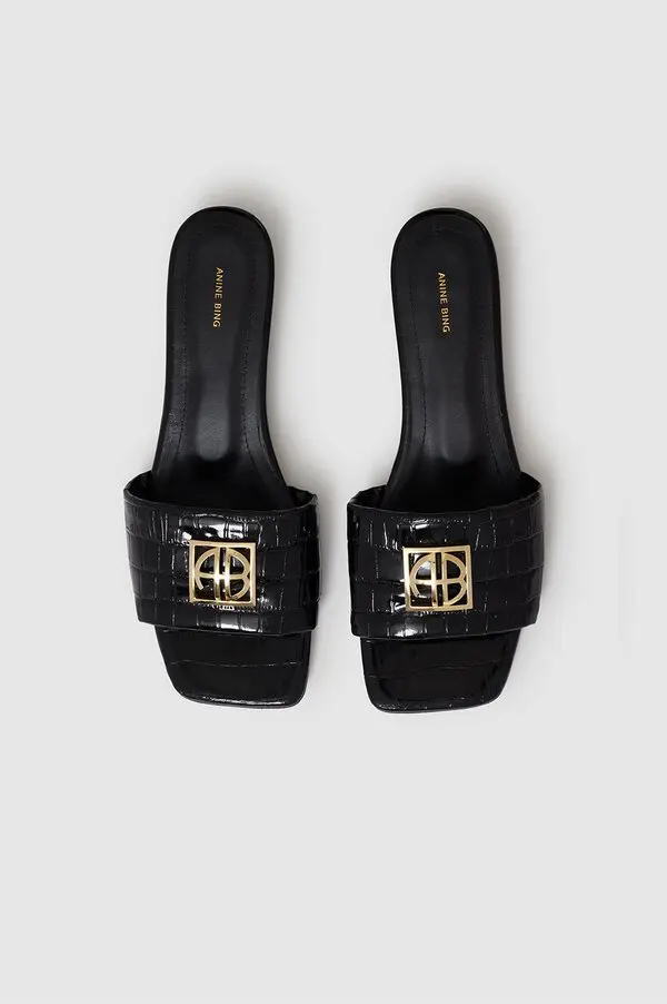 ANINE BING Ria Monogram Sandals