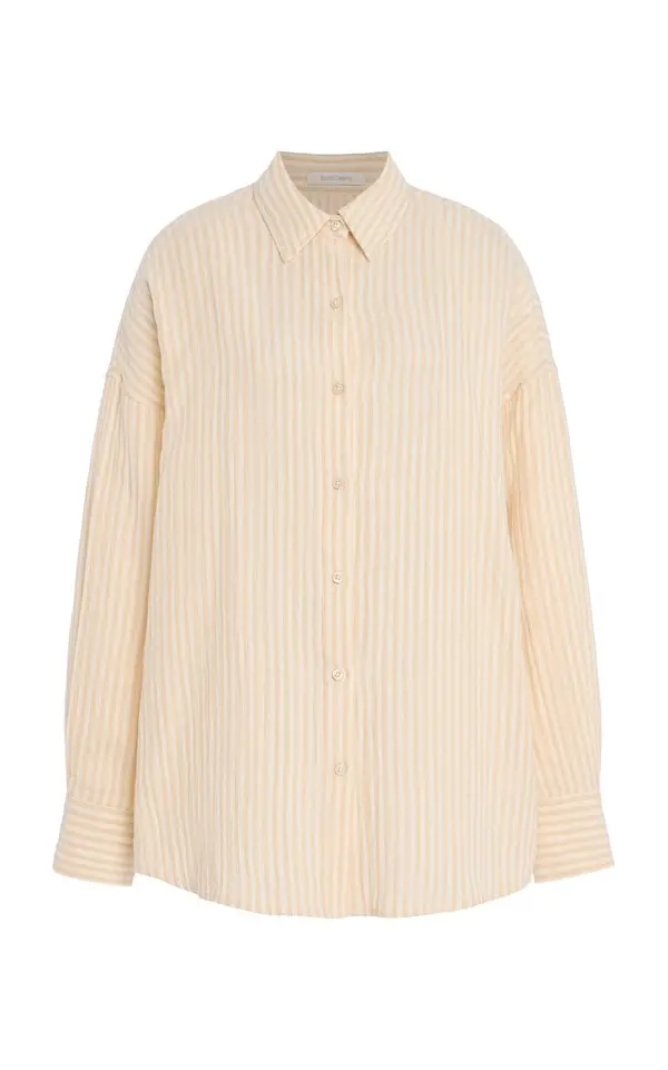 FAVORITE DAUGHTER - Striped Cotton Poplin Button-Up Shirt