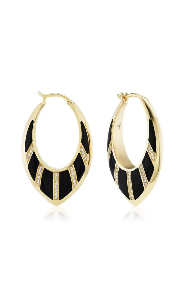 Sorellina Stardust Hoop 18k Yellow Gold Diamond Earrings