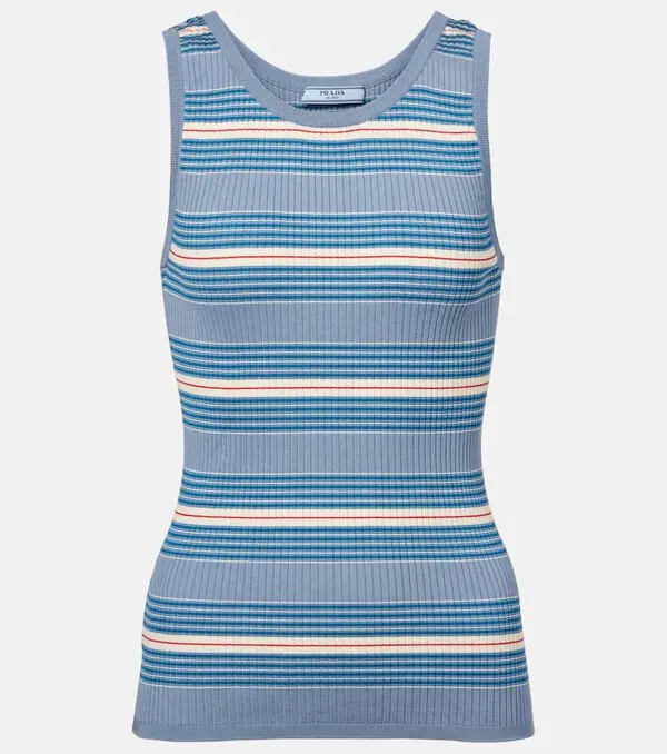 Prada Ribbed-knit Tank Top