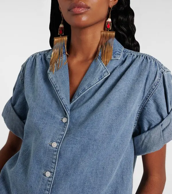 Veronica Beard Ilene Denim Shirt
