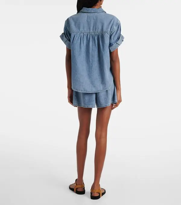 Veronica Beard Ilene Denim Shirt