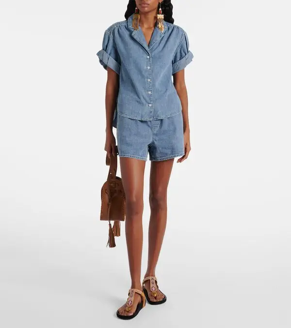 Veronica Beard Ilene Denim Shirt