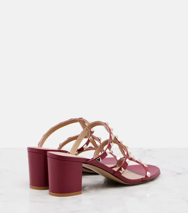 Valentino Garavani Rockstud 70 Studded Leather Sandals - Brown