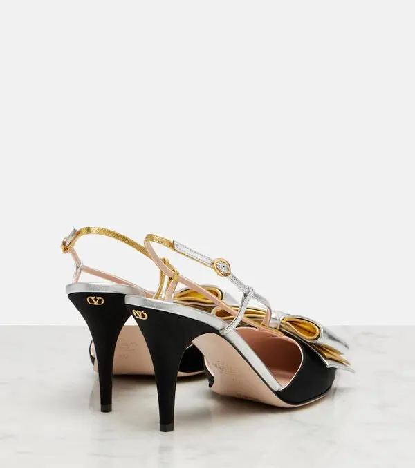 Valentino Garavani Bowow 85 Moire Slingback Pumps