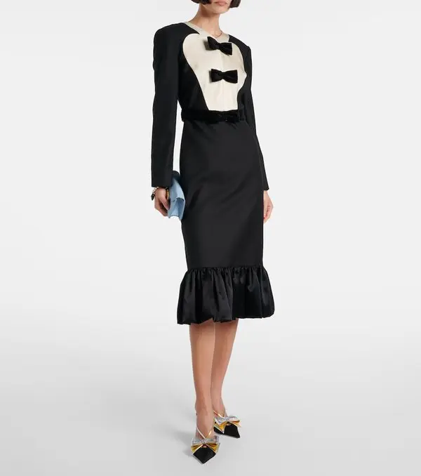 Valentino Garavani Bowow 85 Moire Slingback Pumps