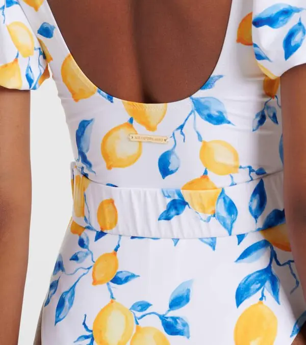 ALEXANDRA MIRO Jeanie Belted Printed Swimsuit - Multicoloured