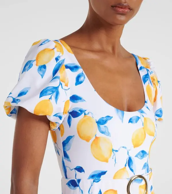 ALEXANDRA MIRO Jeanie Belted Printed Swimsuit - Multicoloured