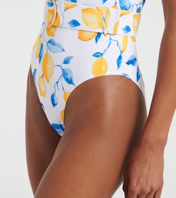 ALEXANDRA MIRO Jeanie Belted Printed Swimsuit - Multicoloured