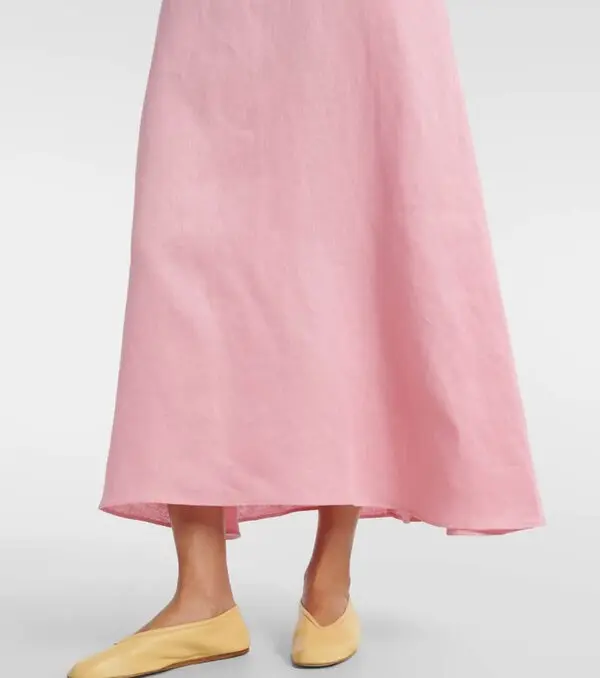 Asceno Tallin Linen Midi Dress