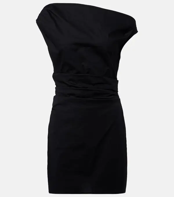 Staud Phare Ruched Mini Dress - Black