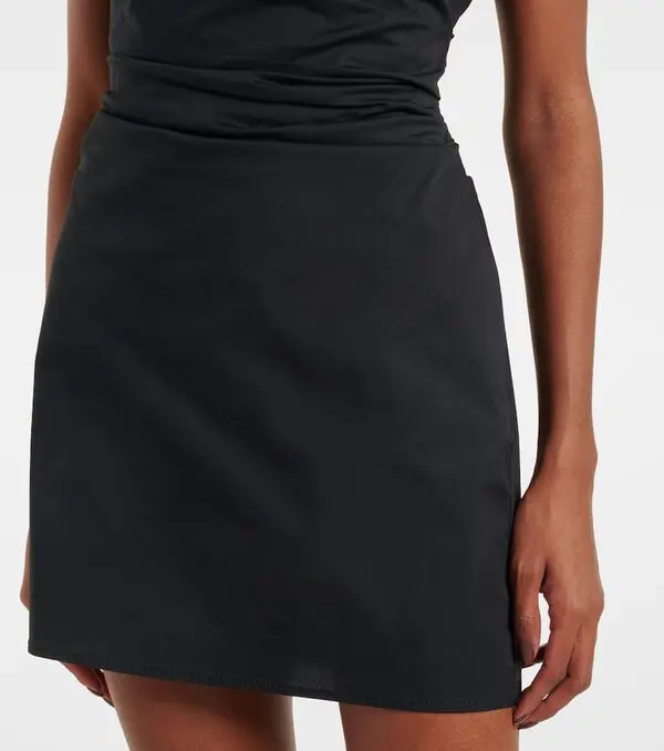 Staud Phare Ruched Mini Dress - Black
