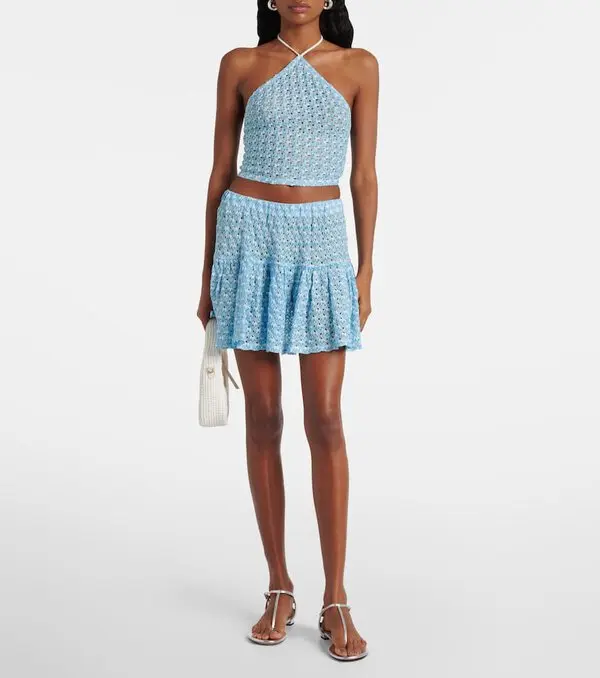 Missoni Crochet Halterneck Top - Blue