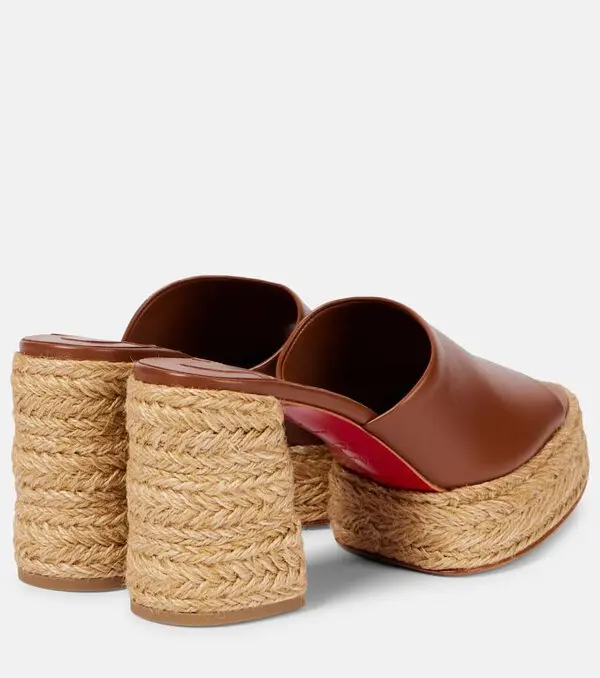 CHRISTIAN LOUBOUTIN Calakala 85 Leather Platform Mules