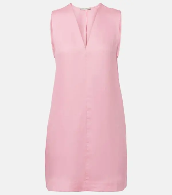 Asceno Derya Linen Minidress - Pink