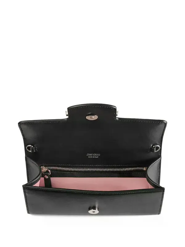 JIMMY CHOO Bing Crystal-embellished Wallet Chain - Black