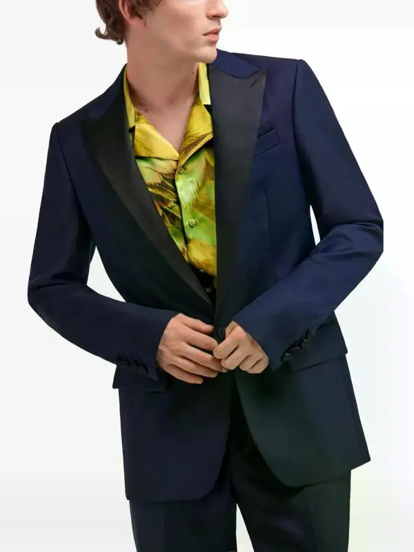Roberto Cavalli Satin-trim Blazer