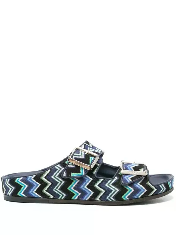Missoni Zigzag Platform Sandals - Blue
