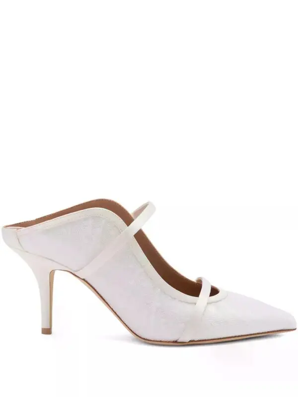 MALONE SOULIERS 70mm Maureen Mules - White