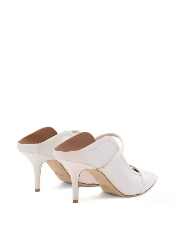 MALONE SOULIERS 70mm Maureen Mules - White