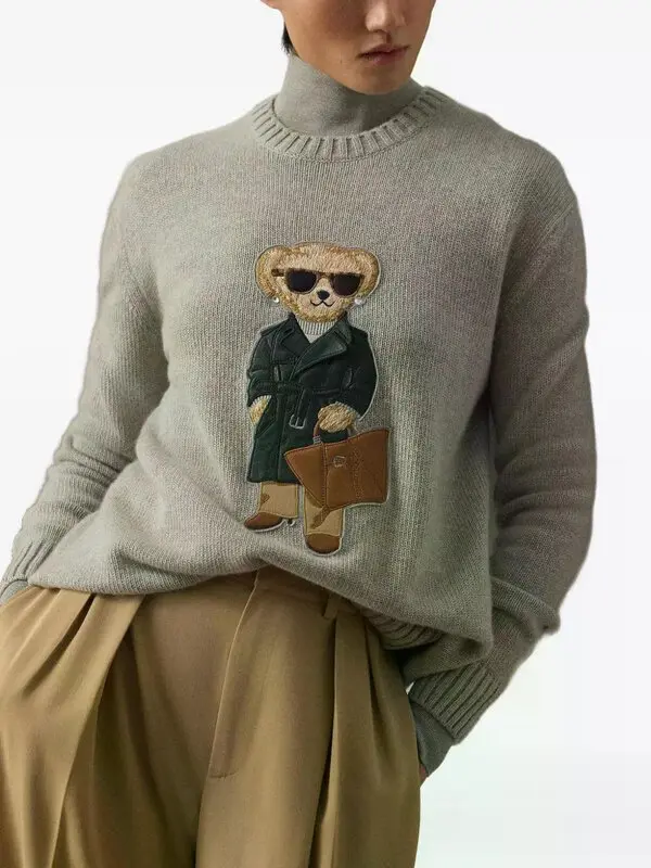 Ralph Lauren Bear-motif Knitted Sweater - Grey