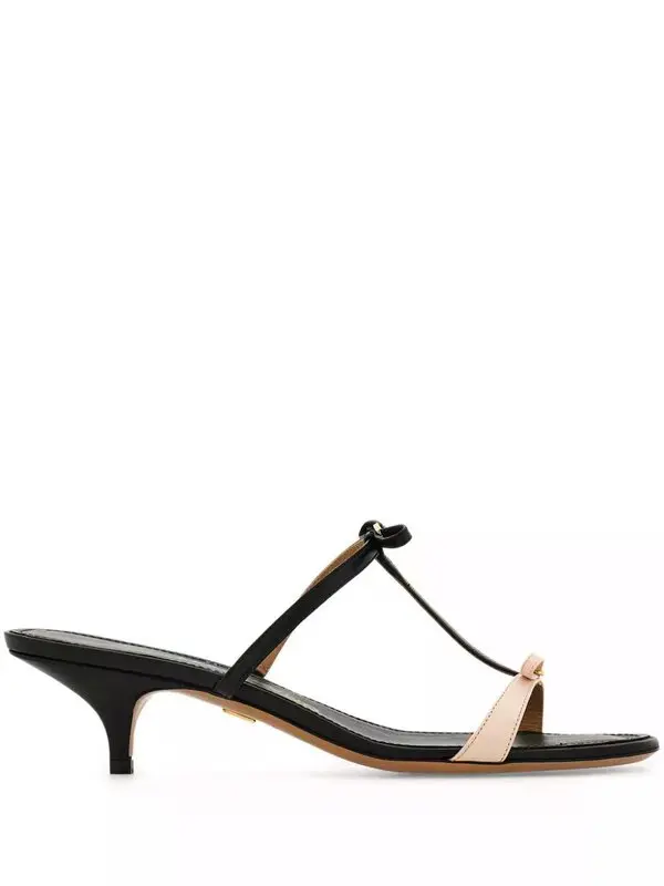 FERRAGAMO Bow T-strap Kitten-heel Sandals