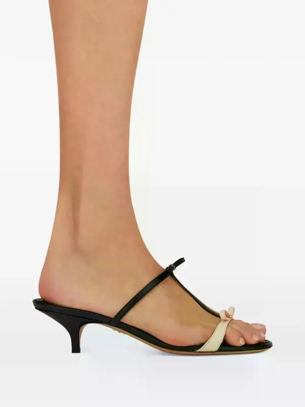 FERRAGAMO Bow T-strap Kitten-heel Sandals