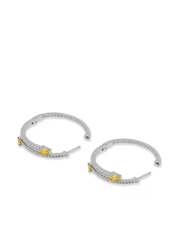 JUWELINA PARIS Starlight Crystal Hoop Earrings