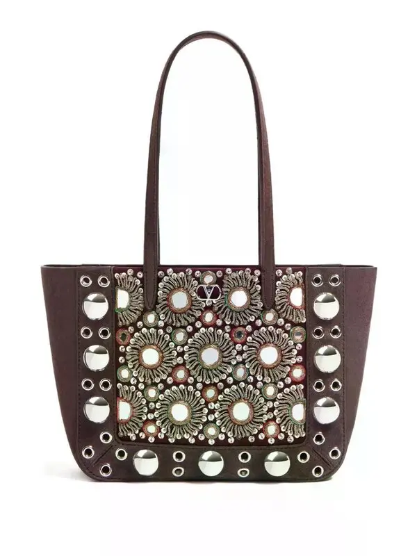 Valentino Garavani Nellcôte Mini Tote - Brown