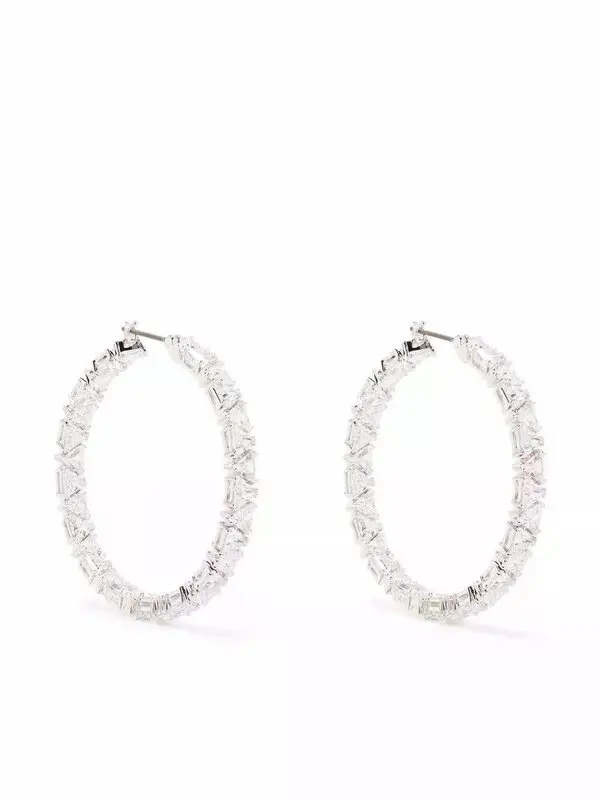 SWAROVSKI Matriz Hoop Earrings - Silver